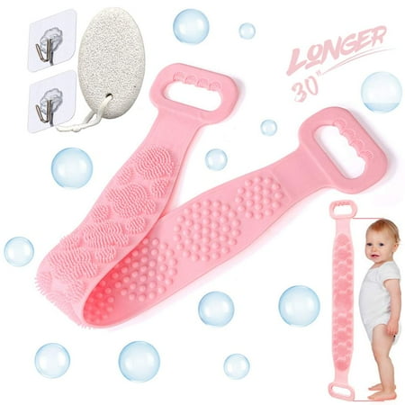 Silicone Back Scrubber for Shower, Easy Reach Silicone Bath Body Brush ...