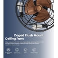 HOOMEDELIER 20"Caged Ceiling Fan with Light and Remote, Industrial ...