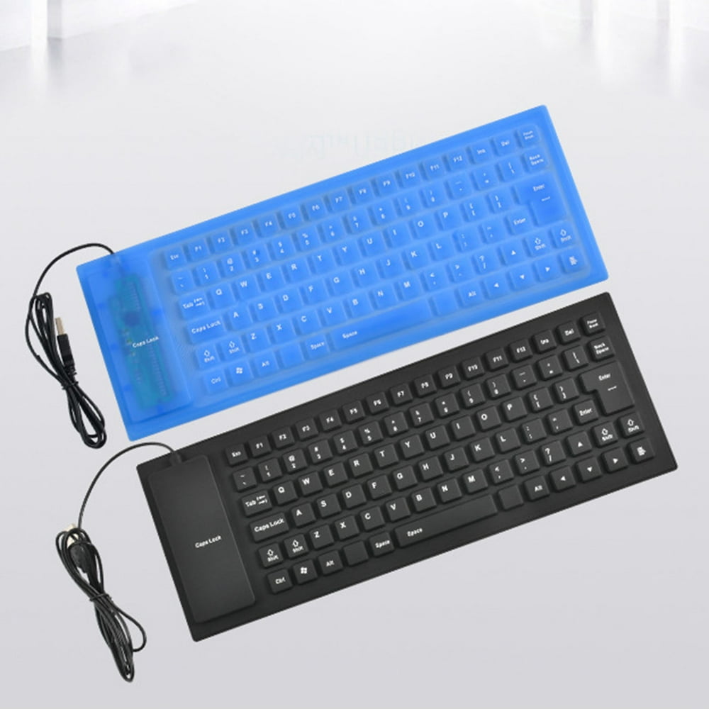 SPRING PARK Foldable 85Keys Soft Silicone Mute USB Wired Waterproof ...