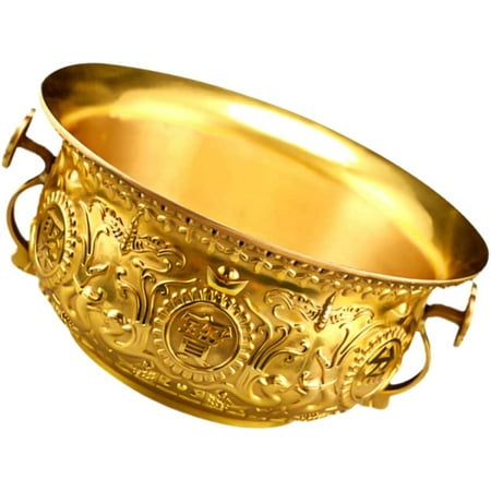 Feng Shui Treasure Basin Copper Brass Chinese Treasure Bowl Ornaments ...