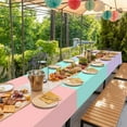 12Pcs Pastel Rainbow Mix Disposable Plastic Tablecloths, Rectangle ...