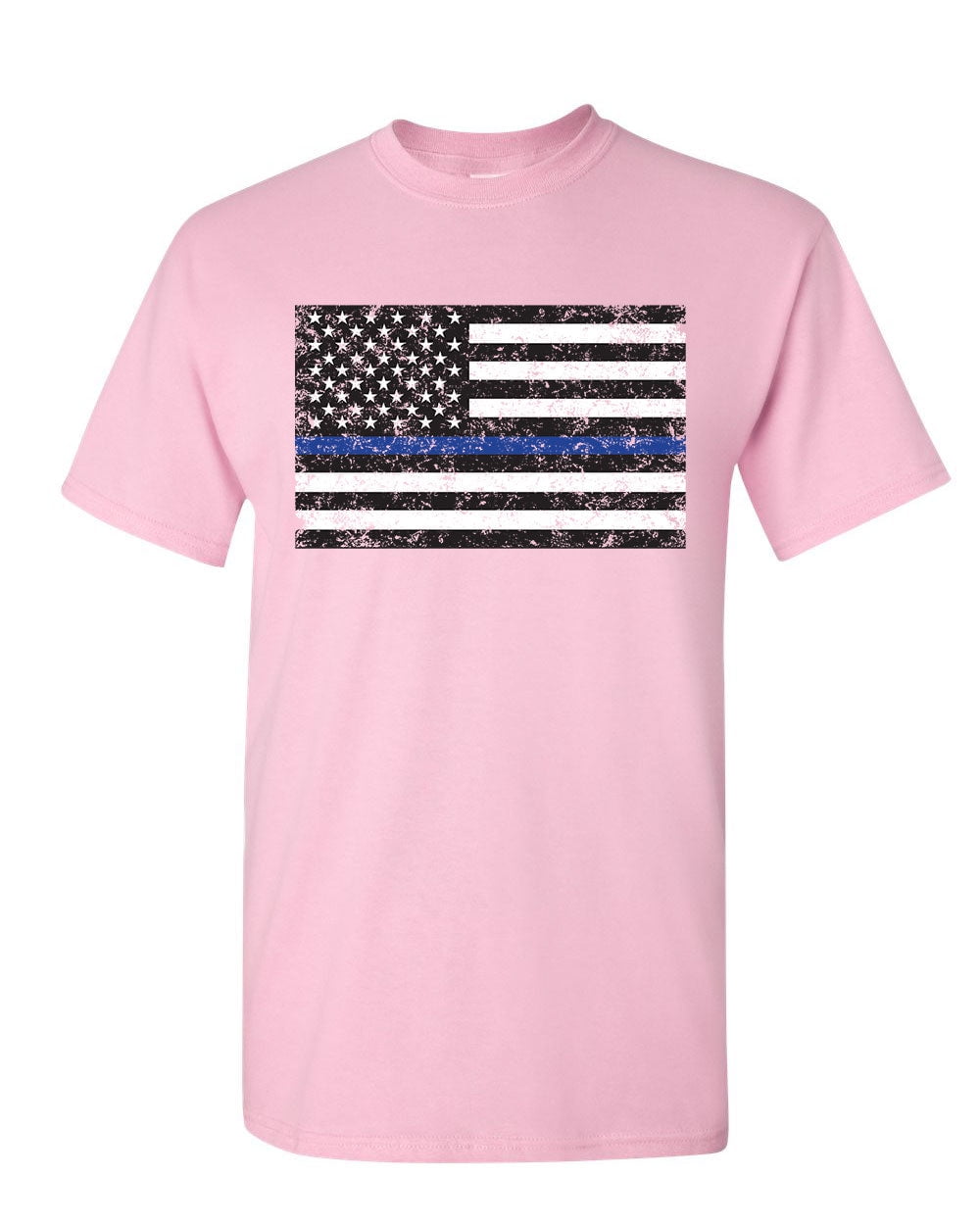 Tee Hunt American Flag Thin Line T-Shirt Police USA Law Enforcement ...