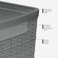 Curver Jute Extra Large Grey Plastic Storage Basket - Walmart.com