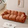 AOOWOW Home Chenille Cloud 3-Seater Sofa, Deep Seat, Orange - Walmart.com