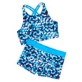 CHICTRY Girls Two Piece Swimwear Tankini Set Crop Tops with Shorts ...