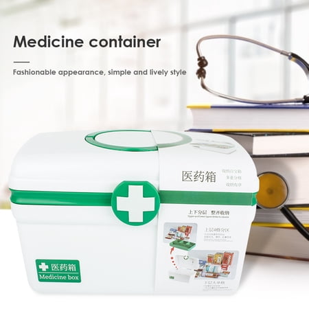 Mymisisa Portable First Aid Box Emergency Kit Medical Drug Organizer ...