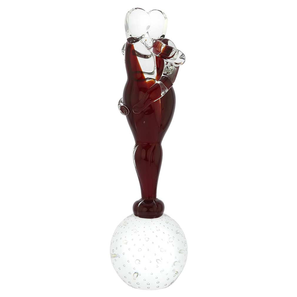 GlassOfVenice Murano Glass Large Lovers Statue - Red - Walmart.com