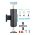 LEONLITE 2-Pack Cylinder Up Down Wall Sconce, Hardwired Wall Mount ...