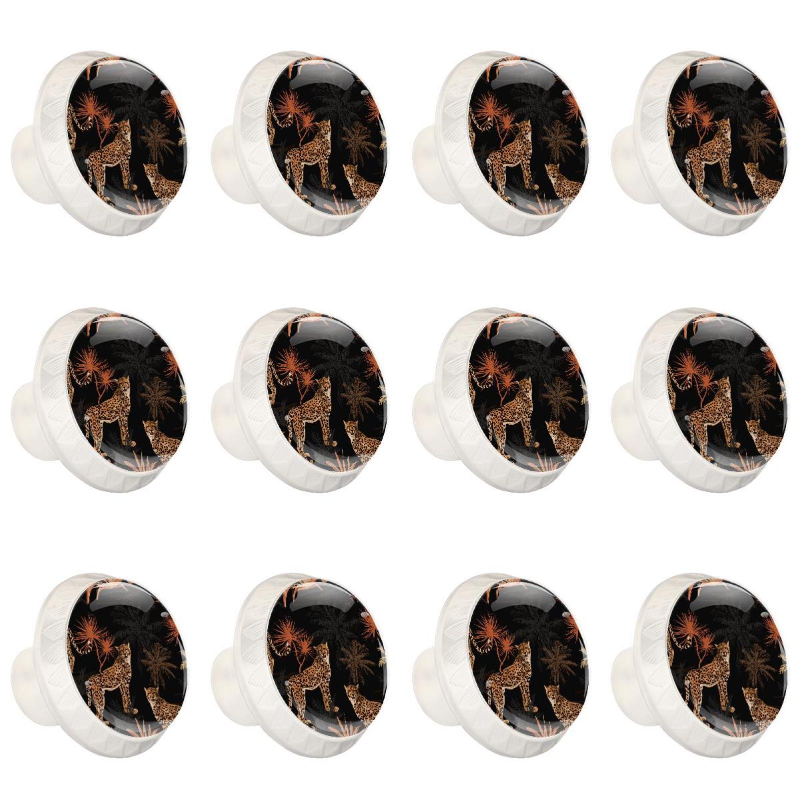 12 Pcs African Leopard Knobs for Kitchen Cabinet Cupboard Dresser ...