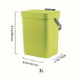 Space-Saving Quiet-Close Trash Can - 3/5L, Eco-Friendly Sealed Bin For ...
