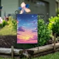 Evening Sunset and Clouds Cartoon Garden Flag 28x40 inch Double Sided ...