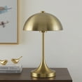 Better Homes & Gardens 18" Modern Dome Touch On/Off Table Lamp, Brass ...