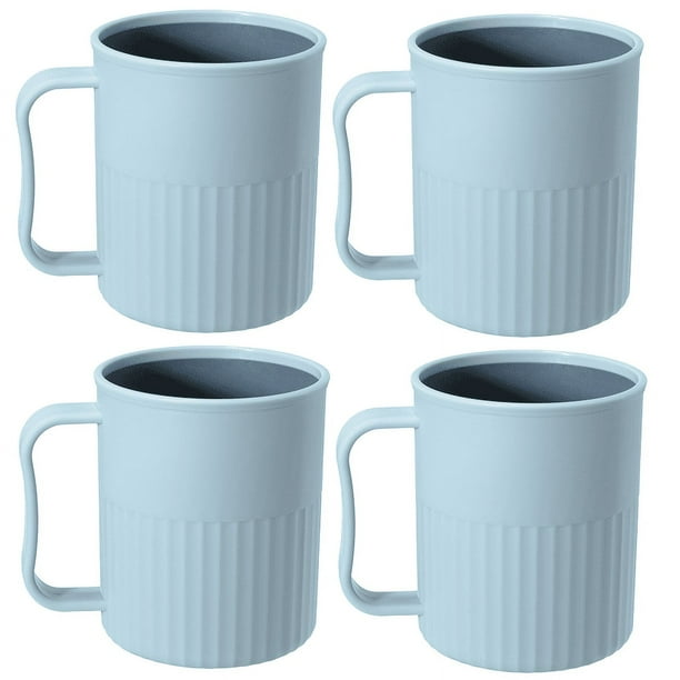 coffee cup 4-piece set, plastic coffee cup set, non-breakable plastic ...
