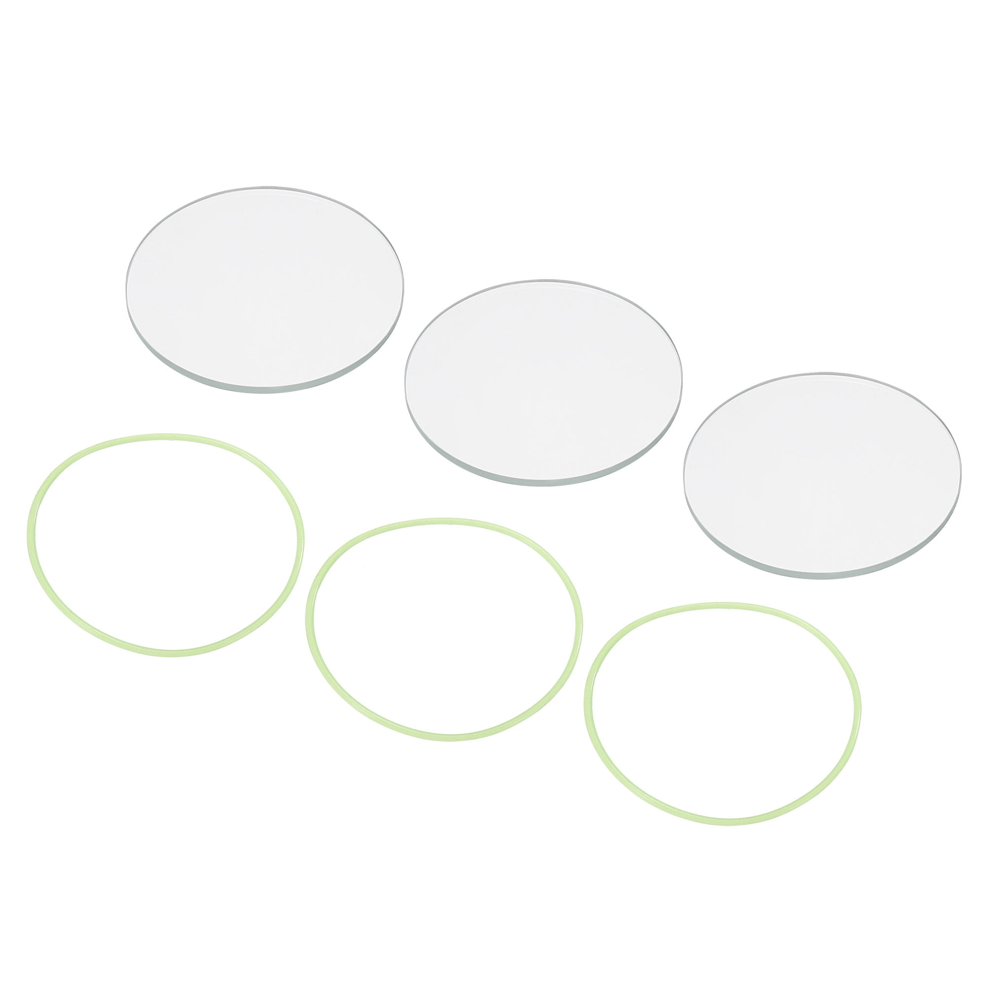 Uxcell 2" Dia Polished Edge Round LED Lens Flashlight Glass Lens with ...