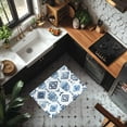 Bohemia Door Mat Blue Argyle Abstract Geometric Texture Ethnic Style ...