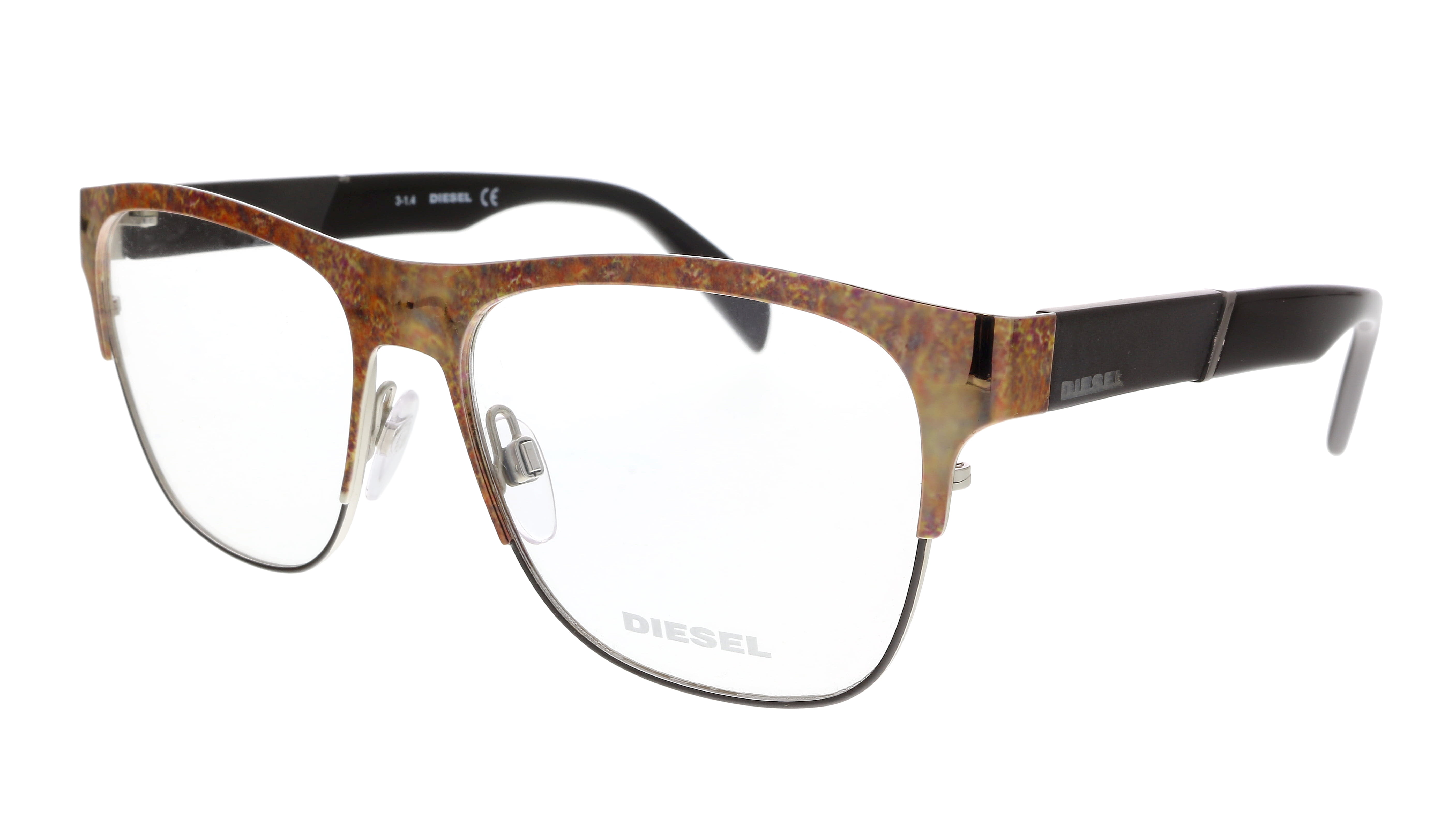 Diesel DL5094 005 Brown Black Modified Rectangle Optical Frames ...