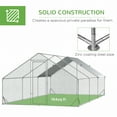 Large Chicken Coop Metal Chicken Run with Waterproof and Anti-UV Cover ...