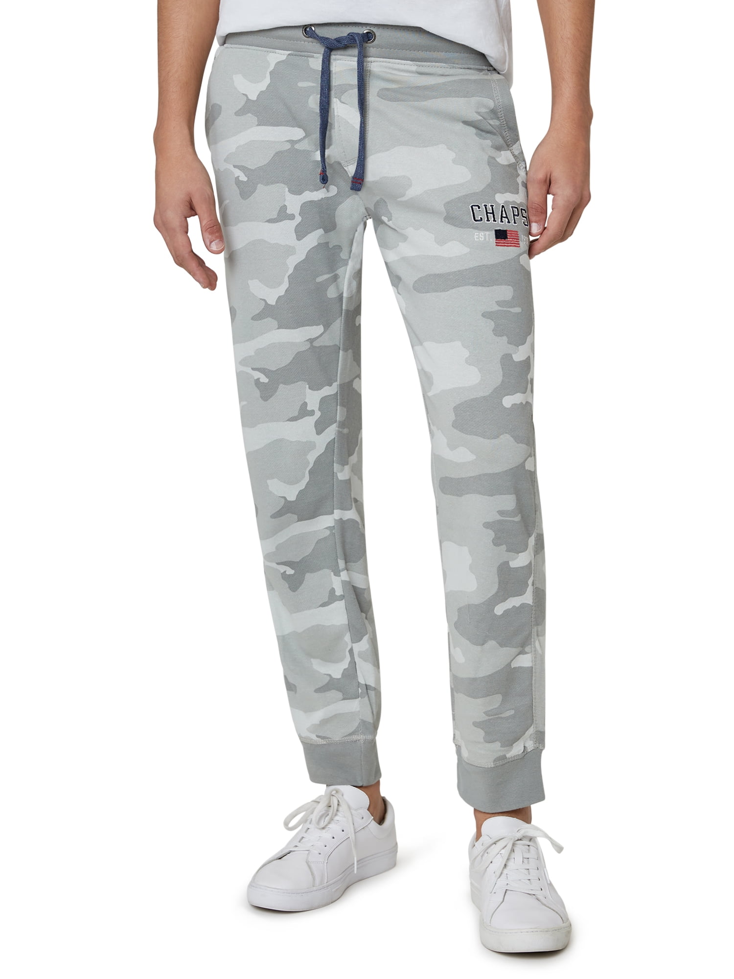 Chaps Men's Camo Print Super Soft French Terry Jogger Sweatpants ...