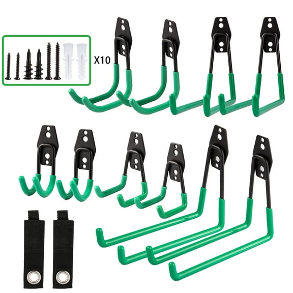 6 Pack Heavy Duty Garage Bike Storage and Utility Hooks-5.7 Inches for ...