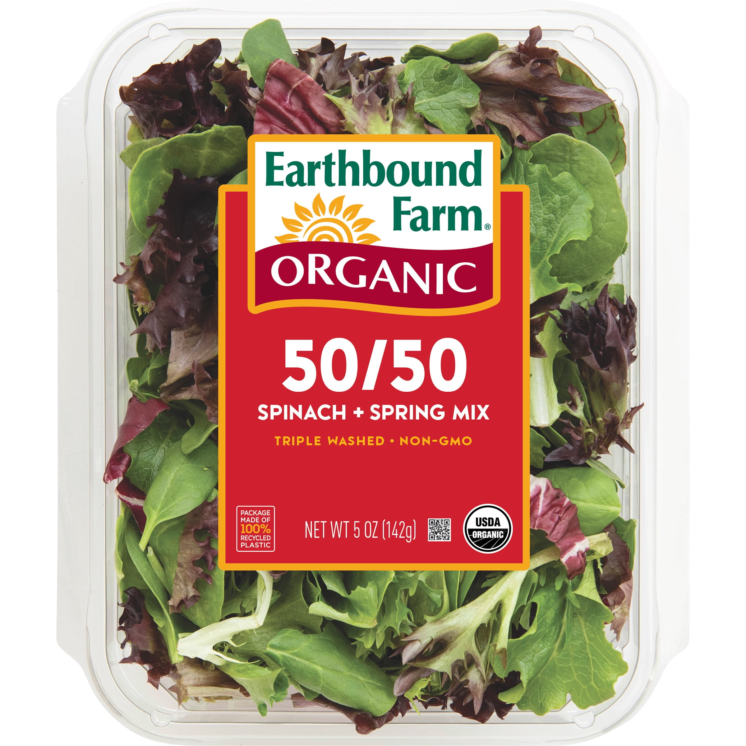 Earthbound Farm Organic Baby Spinach Spring Mix, 5 Oz. – Walmart ...