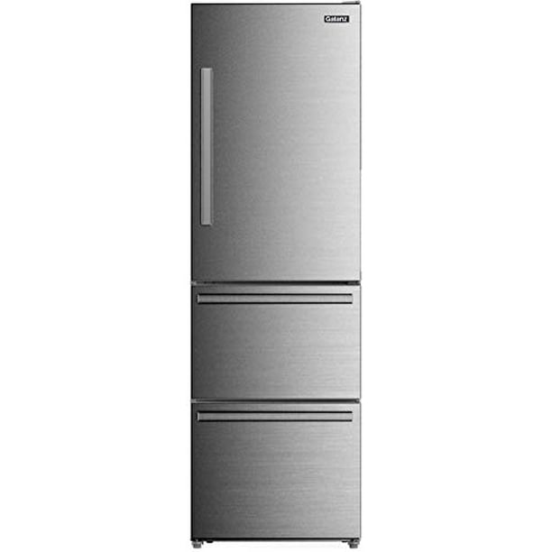 Galanz GLR12BS2K16 Bottom Mount Freezer Refrigerator, Three Doors ...