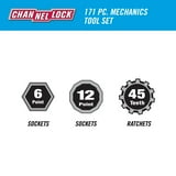 CHANNELLOCK Mechanic's Tool Set, Includes Standard SAE and Metric Sizes ...