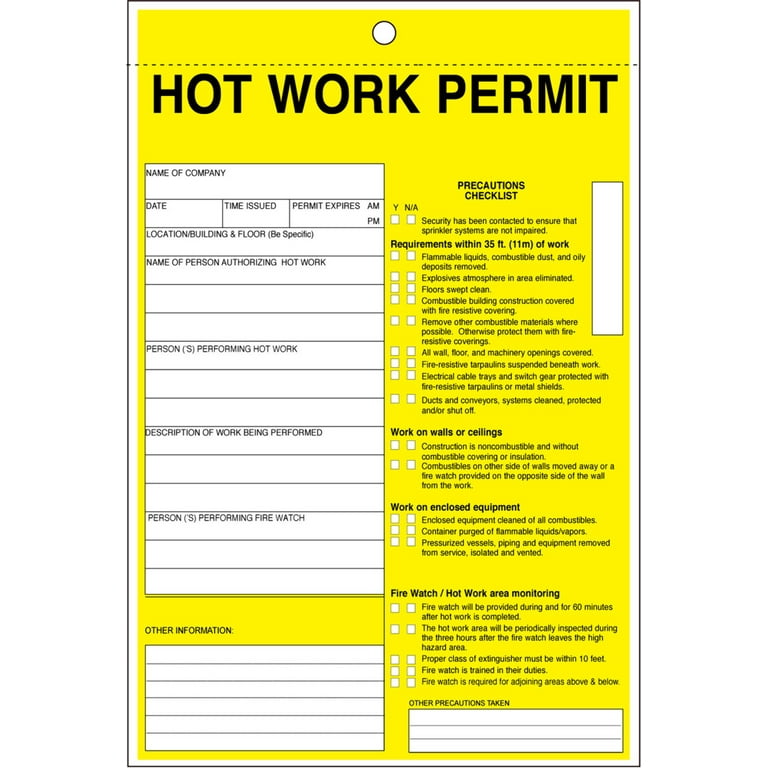 Hot Work Permit Example | ppgbbe.intranet.biologia.ufrj.br