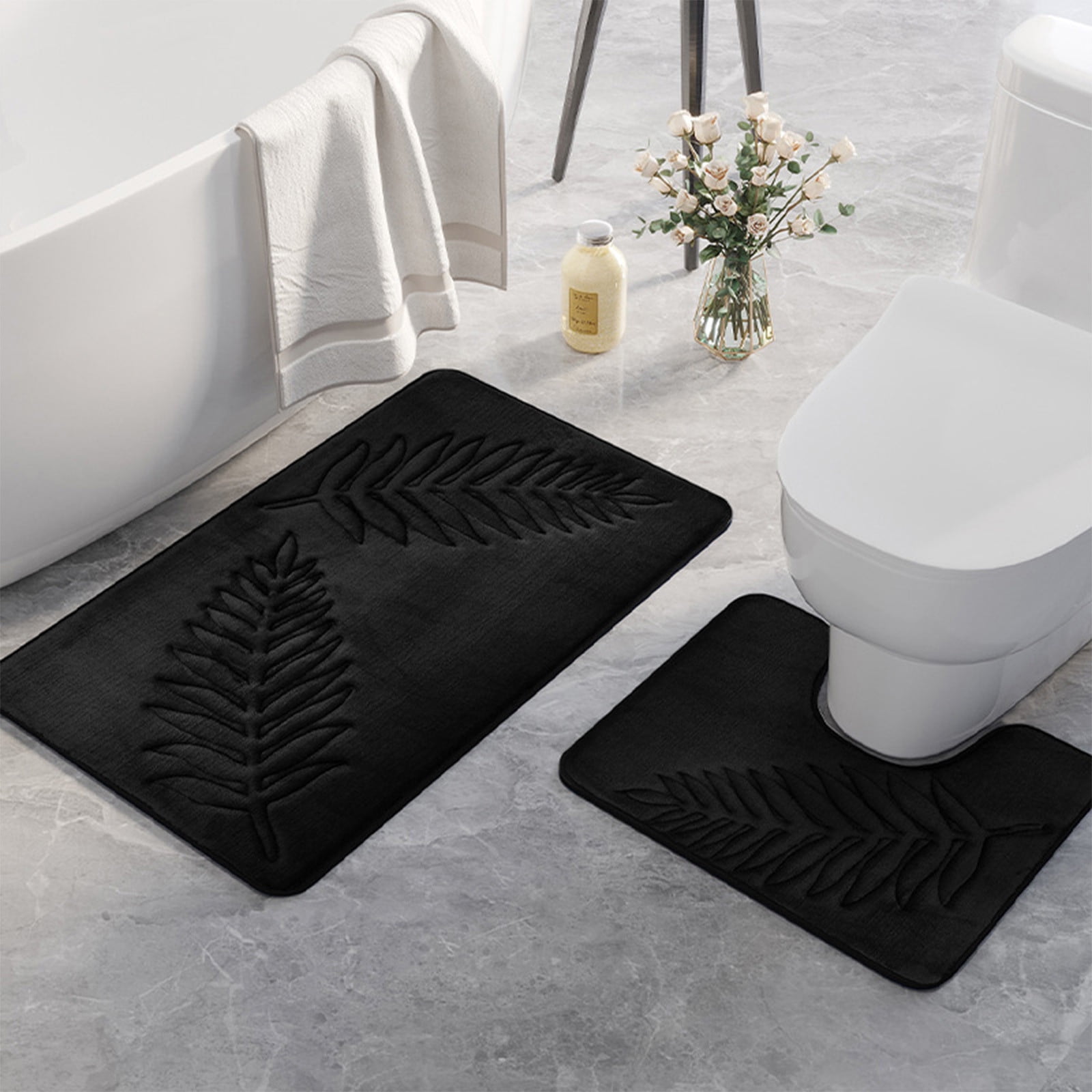 Click here for Ycandiee Memory Foam Bathroom Rug Set 2 Piece  Bat... prices