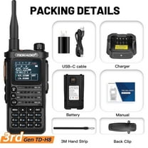 TIDRADIO TD-H8 3rd Gen 10W Two-Way Radio Long Range Programmable with ...