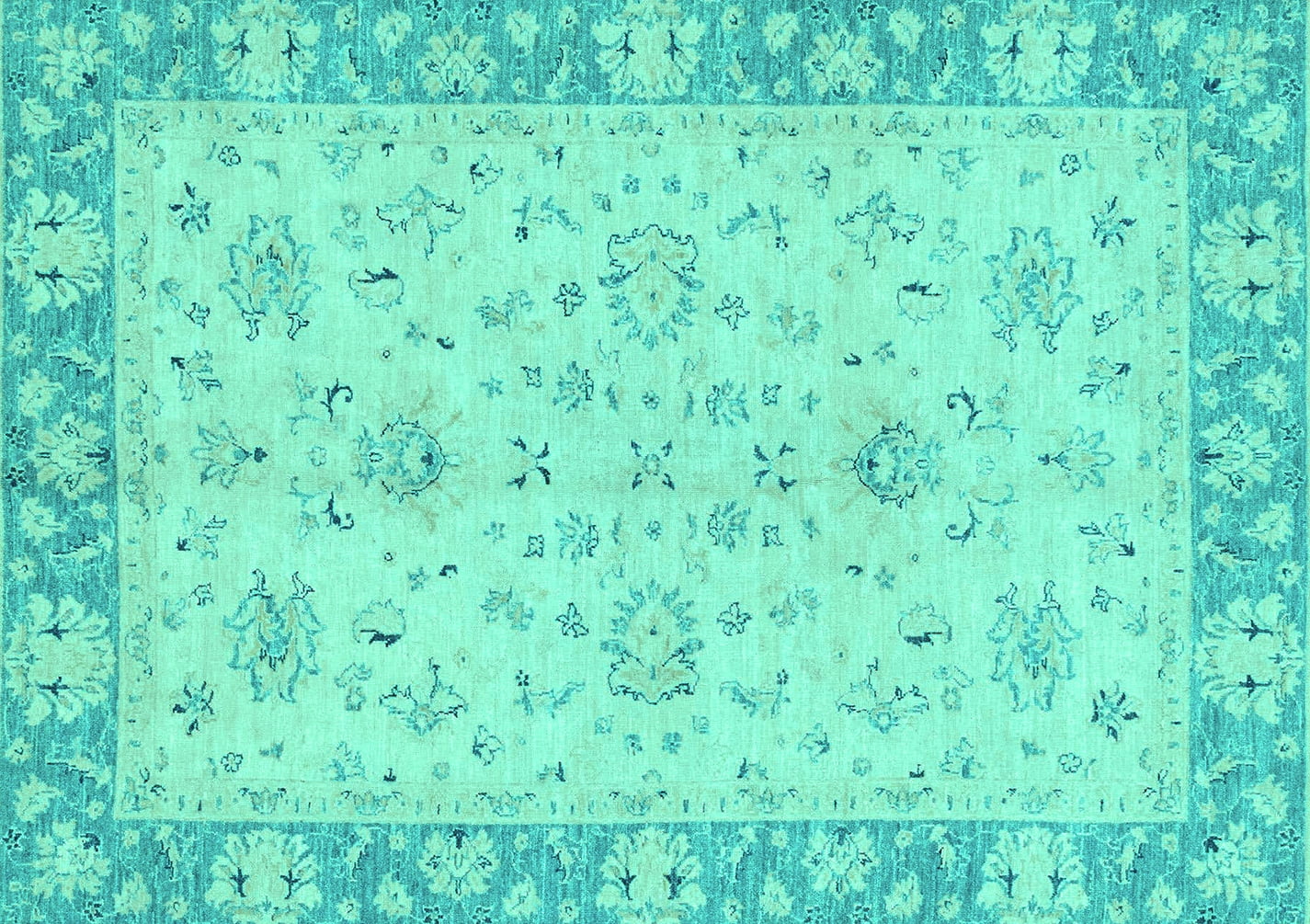 Ahgly Company Indoor Rectangle Abstract Turquoise Blue Modern Area Rugs ...