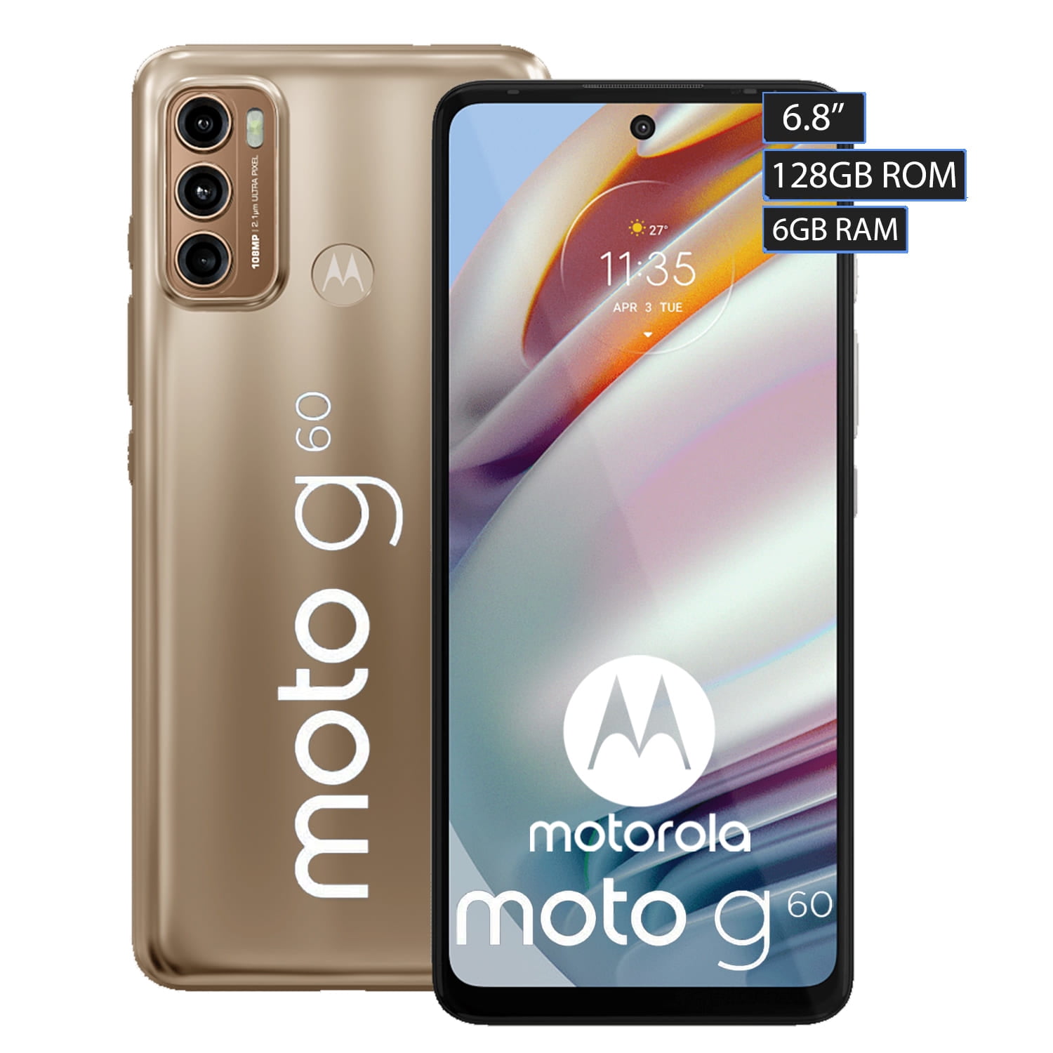 Smartphone Motorola Moto G60 128GB 6GB - Dorado | Walmart en línea