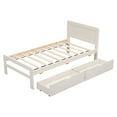 Twin Bed Frames, Twin Platform Bed Frame with 2 Drawers and Headboard ...