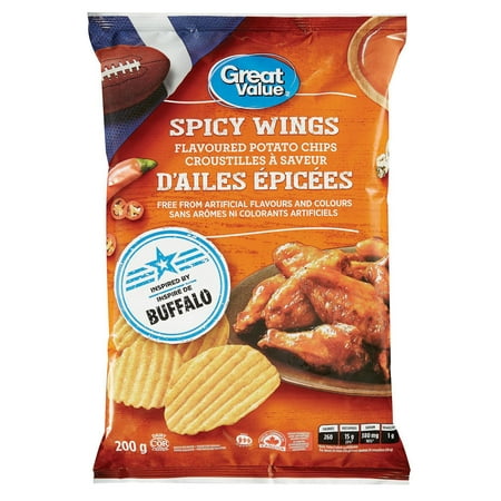 Croustilles Great Value à saveur d'ailes épicées | Walmart Canada