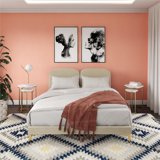 CosmoLiving by Cosmopolitan Coco Upholstered Bed Frame, Queen, Ivory ...