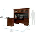 Sauder Heritage Hill Engineered Wood L-Desk with Hutch in Classic ...