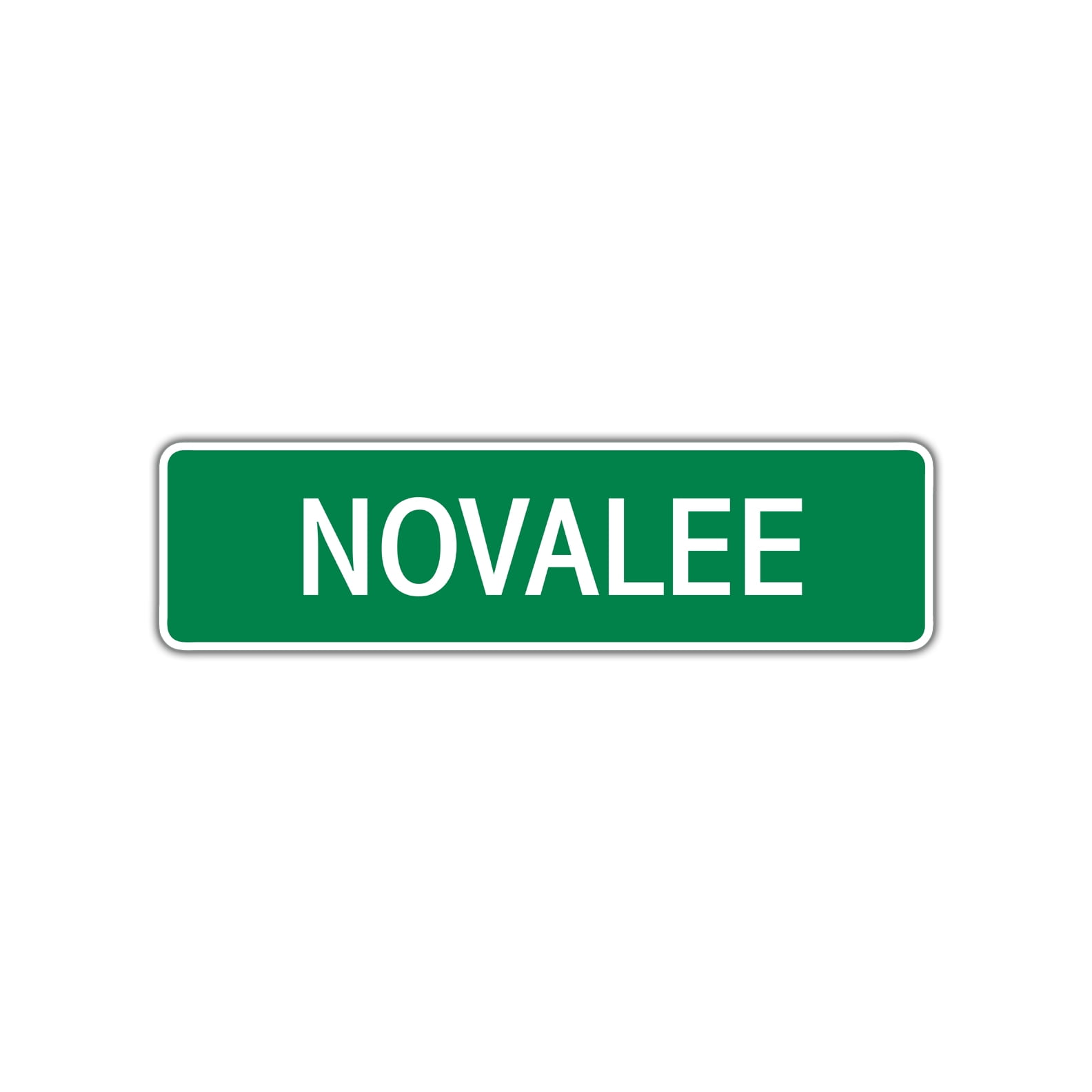 Novalee Children Name Indoor Outdoor Letter Printed Label Wall Plaque ...