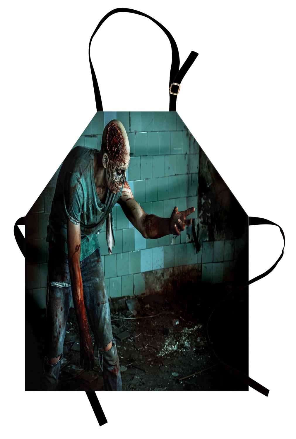 Zombie Apron Dead Man in the Old Abandoned House Nightmare Bloody ...