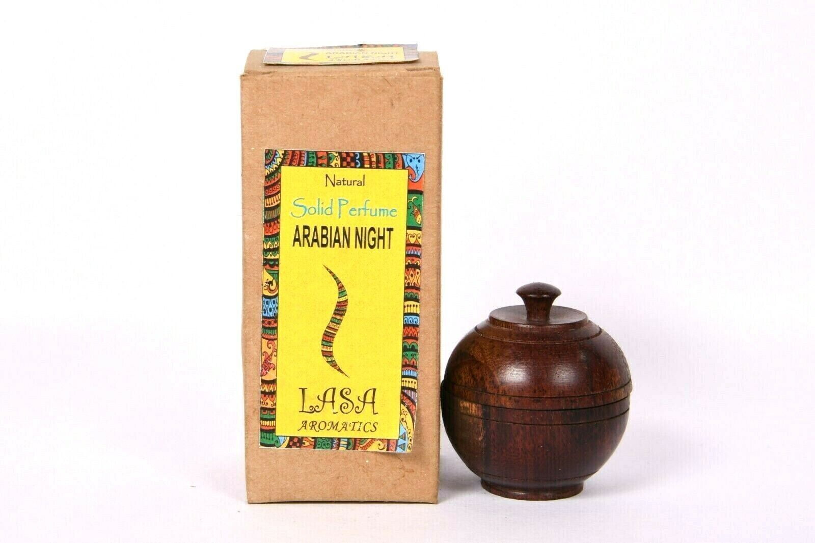 Lasa Natural Solid Perfume Long Lasting Fragrance in Wooden Jar 6 gm ...
