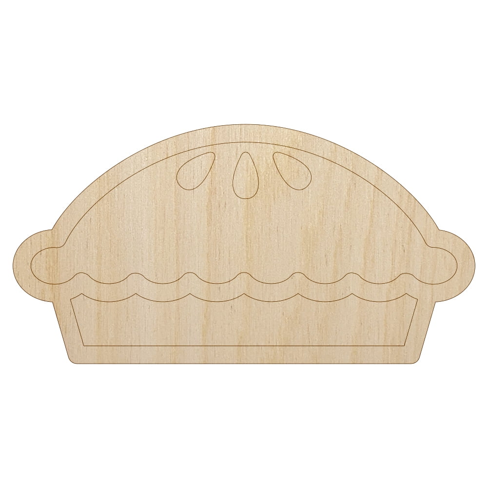 Yummy Pie Wood Shape Unfinished Piece Cutout Craft DIY Projects - 4.70 ...