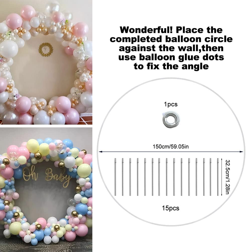 Buy Balloon Circle Frame Kit, Balloon Arch Set Column Stand Base Frame ...
