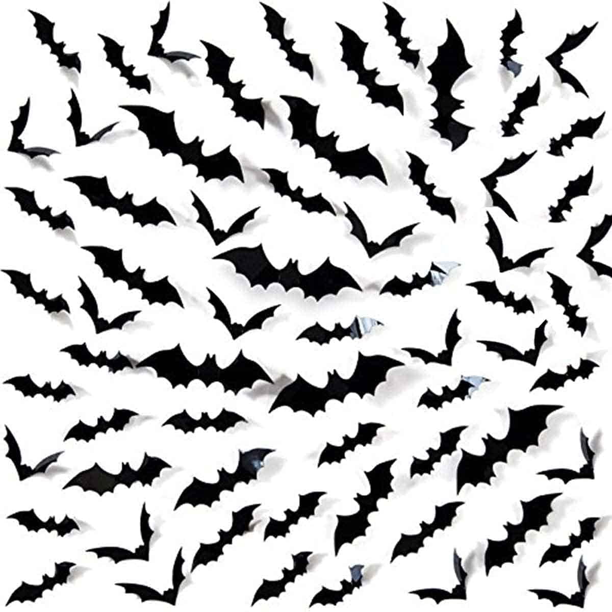 Halloween Decorations Bat Wall Decals Stickers Decor, 144 Pack 3D Bats ...