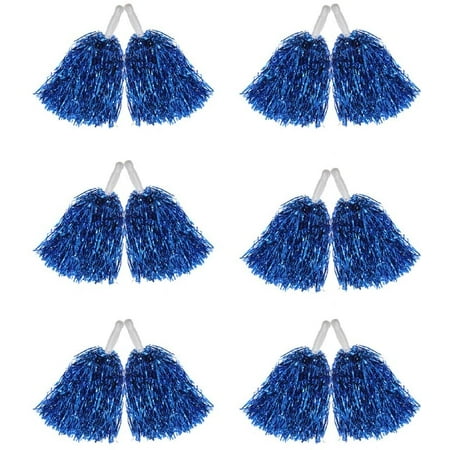 KSCD 12 Pack Pom Poms Cheerleading Metallic Foil Cheer Pom Poms with ...