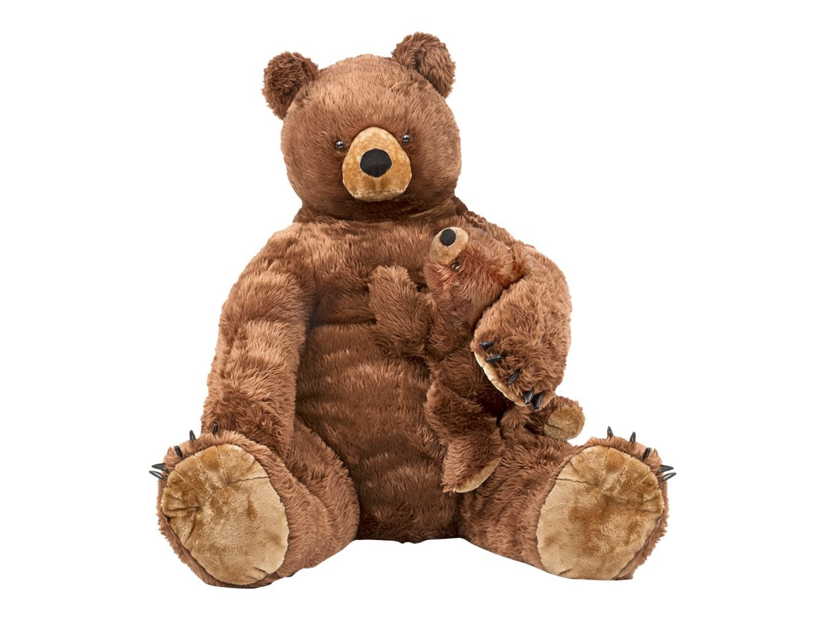 Melissa & Doug - Brown Bear and Cub Jumbo Stuffed Animal - Walmart.com