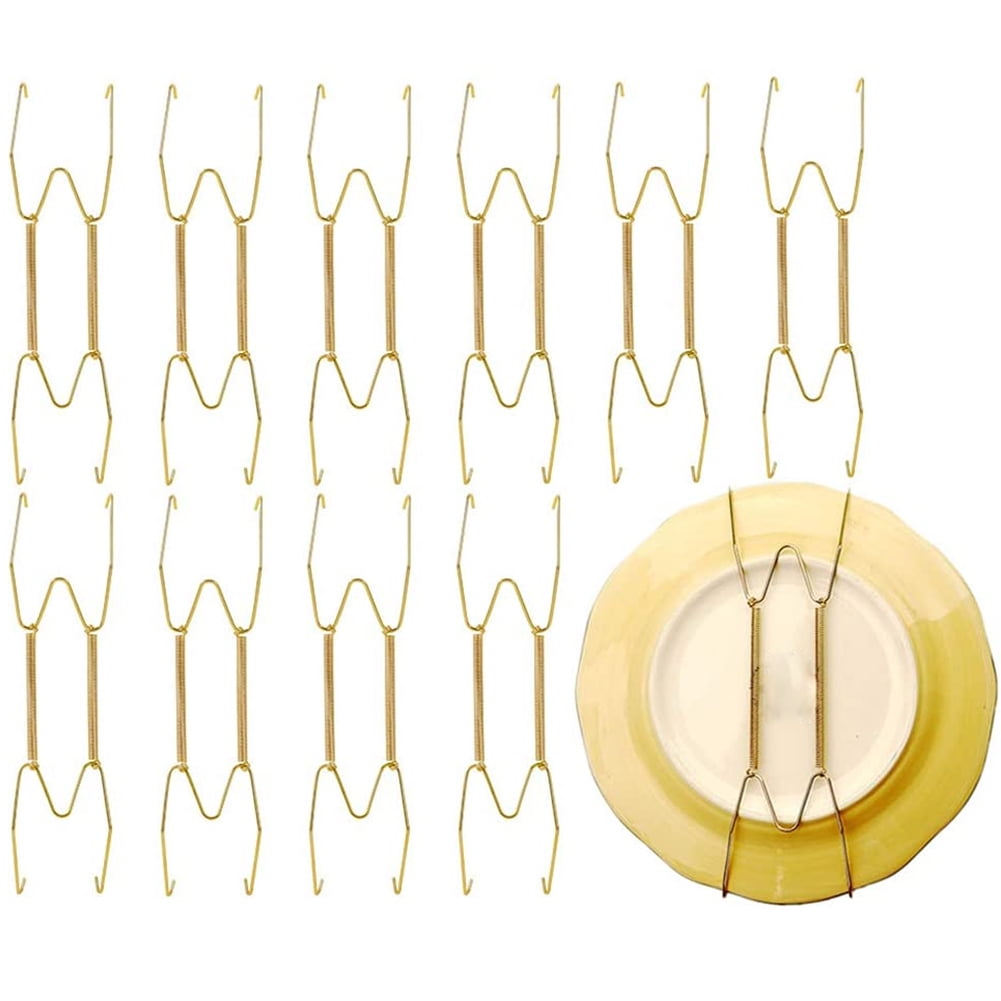 Leaveforme 10 Pack Stainless Steel Plate Hangers for Walls Compatible ...