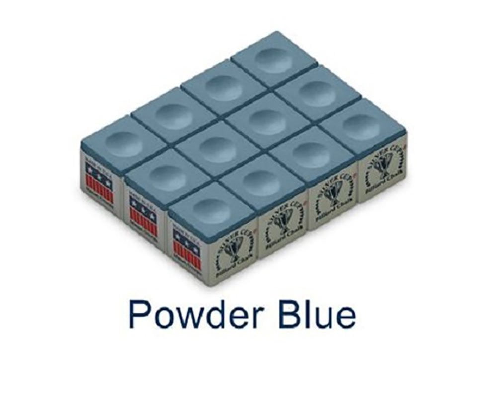 One Dozen (12) Box POWDER BLUE Silver Cup Pool Cue Stick Billiards ...