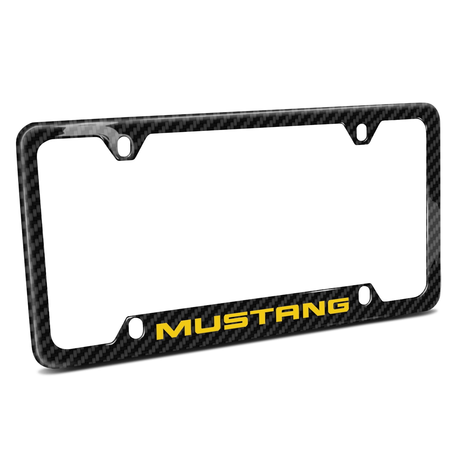 Ford Mustang in Yellow Black Real Carbon Fiber 50 States License Plate ...