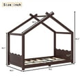 LHYY Twin House Floor Bed with Support Slats,Solid Wood House Bed Frame ...