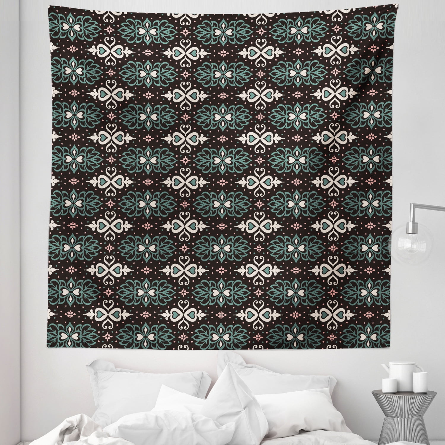 Ivory Spanish Tapestry, Ethnic Tile Mosaic Talavera Look Art Continuous ...