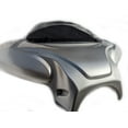 38" Silver Universal Motorcycle Cruiser Batwing Fairing with Premium ...
