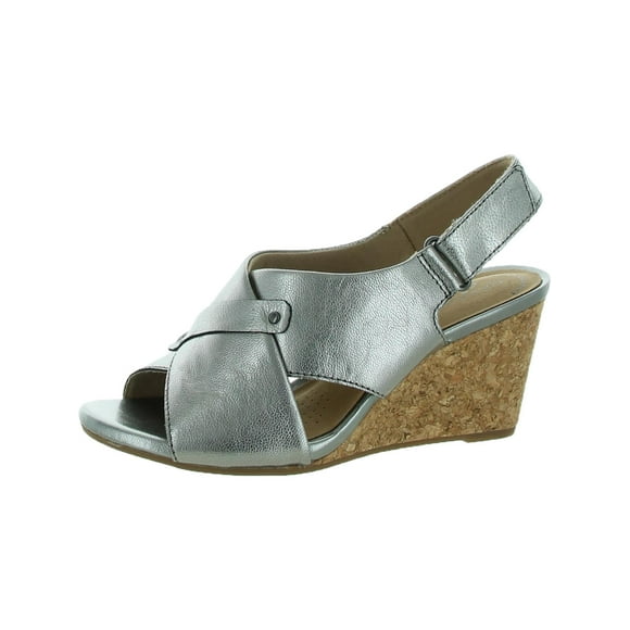 Silver Wedge Sandals